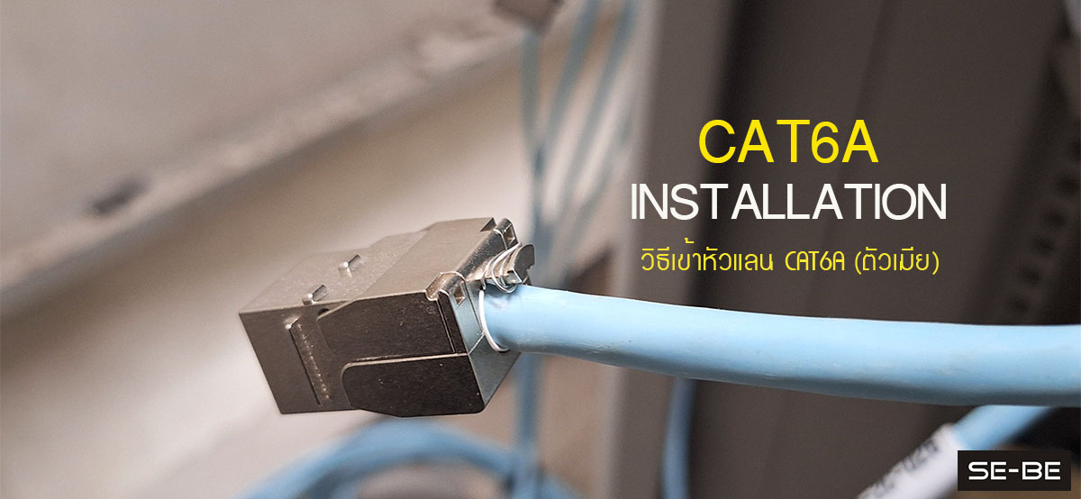วิธีเข้าหัวแลนตัวเมีย Shield Cat6A RJ45 Modular Jack Link